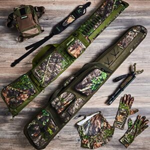 Allen Company Gear Fit Pursuit Shocker Turkey Shotgun Case, 52", Mossy Oak Obsession, Gray/White/Red (954-52)