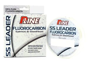 p-line salmon/steelhead select fluorocarbon 100 yd leader material, 30 lb, clear