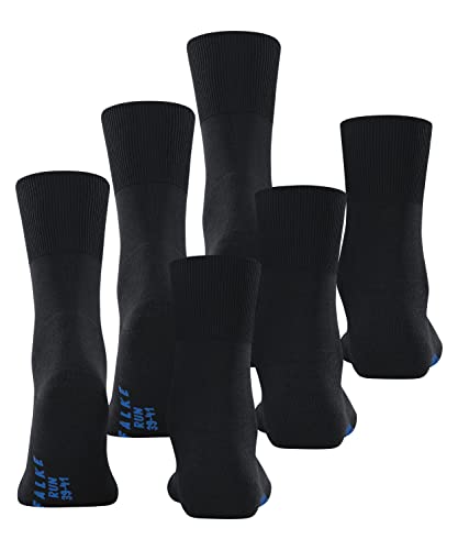 FALKE Run 3-Pack U SO, Black (Black 3000), 12.5-13.5