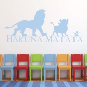 Hakuna Matata Wall Decal - Vinyl, Lion King Decor, Simba, Pumba and Timon, Good Friends, Lion King Nursery Theme, Playroom Decor, and Boys Bedroom Ideas