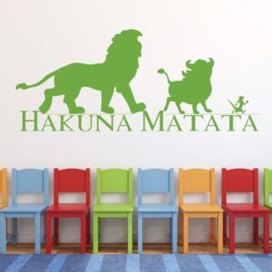 Hakuna Matata Wall Decal - Vinyl, Lion King Decor, Simba, Pumba and Timon, Good Friends, Lion King Nursery Theme, Playroom Decor, and Boys Bedroom Ideas