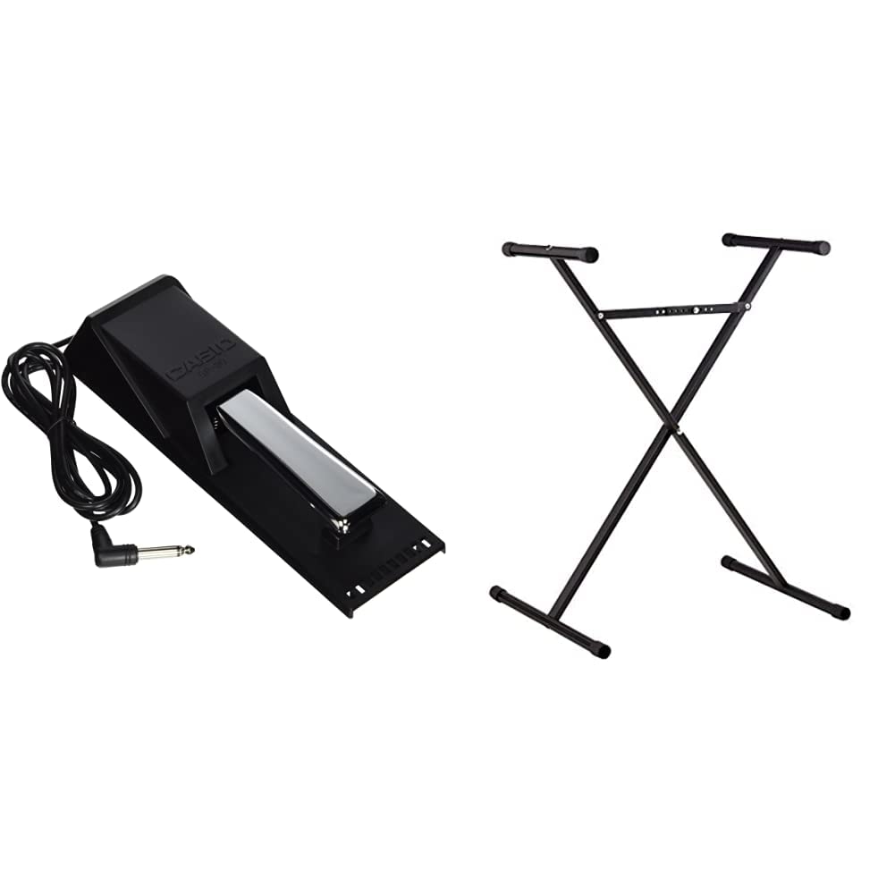 Casio ARST Single X Keyboard Stand and Casio SP20 Piano Style Sustain Pedal Bundle