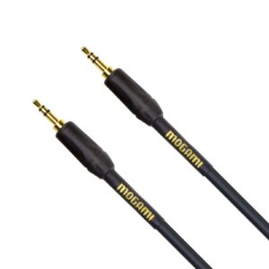 mogami gold 3.5-3.5-03 stereo audio patch cable, 3.5mm trs male plugs, gold contacts, straight connectors, 3 foot