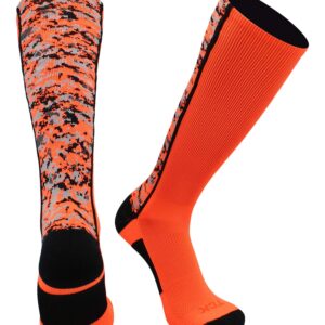 TCK Digital Camo OTC Socks (Neon Orange/Black, Small)