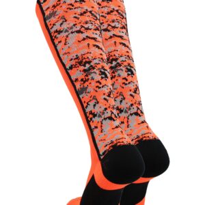 TCK Digital Camo OTC Socks (Neon Orange/Black, Small)