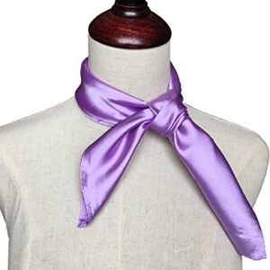 Topmode Women’s Solid Color Square Scarf Neckerchief (Lavender)