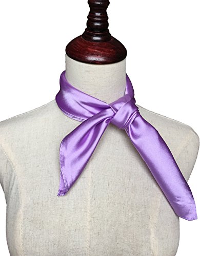 Topmode Women’s Solid Color Square Scarf Neckerchief (Lavender)