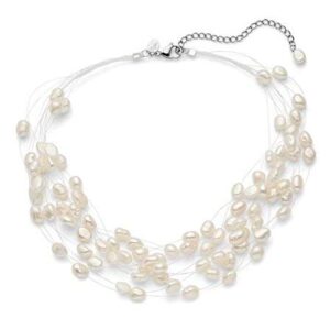 Multi Strand White Freshwater Cultured Pearl Necklace