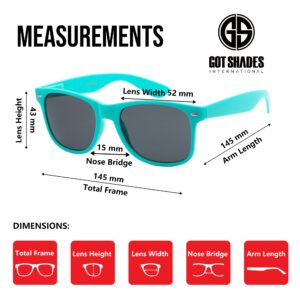 Got Shades Wholesale Bulk Unisex 80's Retro 100% UV Sunglasses for Adults - 10 Pack - w/Flex Hinges