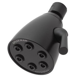 speakman s-2252-mb signature brass icon anystream high pressure adjustable shower head, matte black, 3 settings