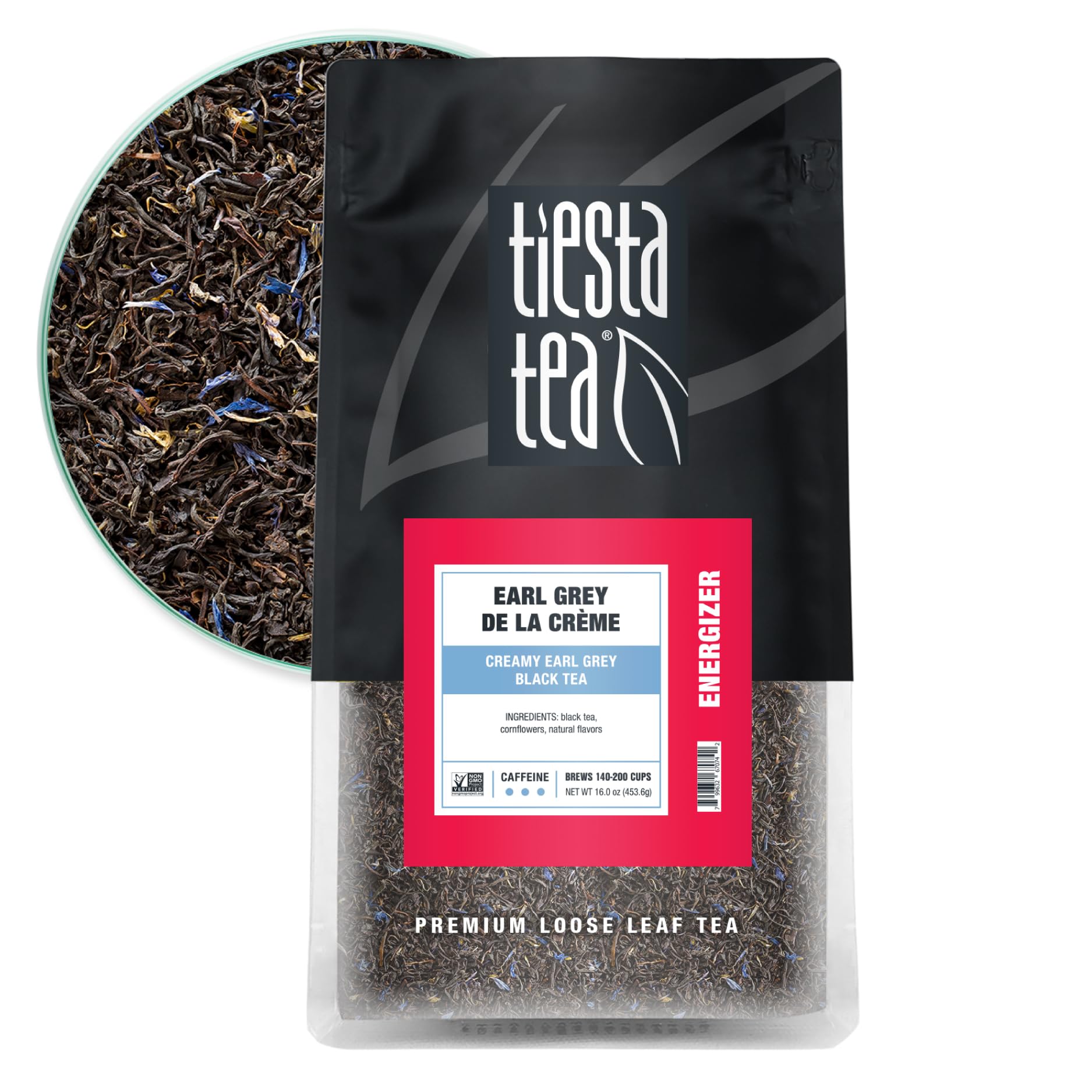 Tiesta Tea - Earl Grey de la Crème | Creamy Earl Grey Black Tea | Premium Loose Leaf Tea Blends | Caffeinated Black Tea | Make Hot or Iced Tea & Brews Up to 200 Cups - 16 Ounce Resealable Bulk Pouch