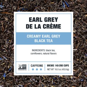 Tiesta Tea - Earl Grey de la Crème | Creamy Earl Grey Black Tea | Premium Loose Leaf Tea Blends | Caffeinated Black Tea | Make Hot or Iced Tea & Brews Up to 200 Cups - 16 Ounce Resealable Bulk Pouch