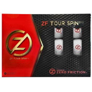 zero friction tour spin golf balls-12 pack, white