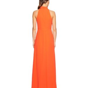 Jill Jill Stuart Women's High Neck Cut Out Gown, Tangerine, 8