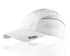 fitdom lightweight all sports cap perfect hat for running, hiking, tennis, golf & more white