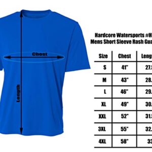 Mens Hardcore Loose Fit Rash Guard Swim Shirt with SPF Protection