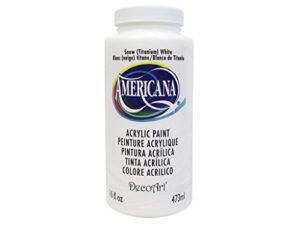 decoart americana acrylics 16oz snow white, 16 fl oz (pack of 1)