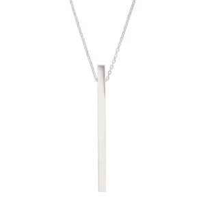 silpada 'minimalist' vertical bar pendant necklace in sterling silver, 28" + 2"