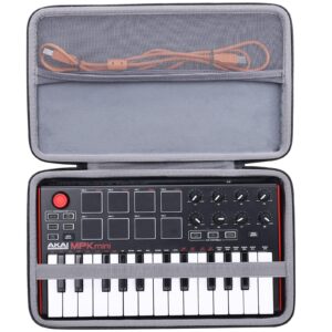 co2crea hard case replacement for akai professional mpk mini mkii/mpk mini play 25 key usb midi keyboard controller