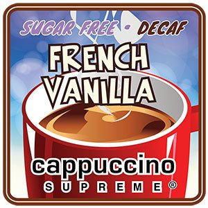 Cappuccino Supreme 1.2 lb bag Sugar Free Decaf French Vanilla Instant Cappuccino Mix