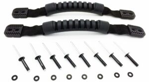 pactrade marine kayak, canoe or luggage handles durable rubber with tri grip rivets set of 1