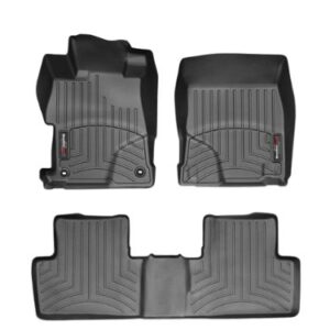 WeatherTech Custom Fit FloorLiners for Honda Civic Si, Civic - 1st & 2nd Row (44373-1-2), Black