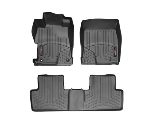 WeatherTech Custom Fit FloorLiners for Honda Civic Si, Civic - 1st & 2nd Row (44373-1-2), Black