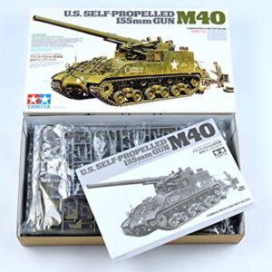 Tamiya Models U.S. Self-Propelled 155Mm Gun M40 1/35 Toy, Beige