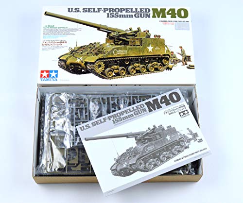 Tamiya Models U.S. Self-Propelled 155Mm Gun M40 1/35 Toy, Beige