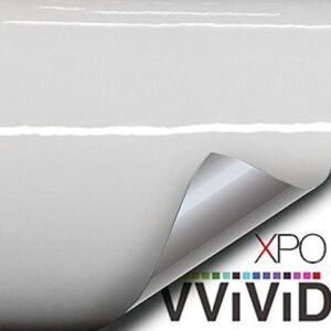 White High Gloss Realistic Paint-Like Microfinish Vinyl Wrap Roll with VViViD XPO Air Release Technology (3ft x 5ft)