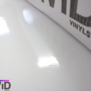 White High Gloss Realistic Paint-Like Microfinish Vinyl Wrap Roll with VViViD XPO Air Release Technology (3ft x 5ft)