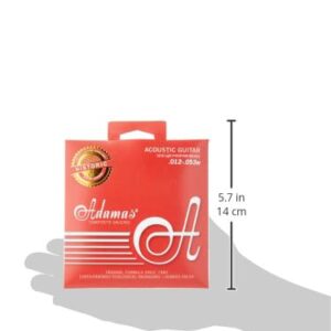 Adamas Acoustic Guitar Strings Historic Reissue Phosphor Bronze Light, Strings for Classical Guitar (premium guitar strings, single string assortment, high copper content, eco-friendly packaging)