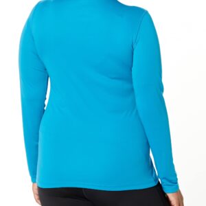 Hanes womens Sport Cool Dri Performance Long Sleeve T-shirt Shirt, Underwater Blue, Large US