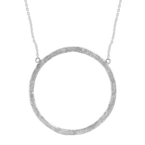 silpada 'duomo' open circle pendant necklace in sterling silver, 16" + 2"