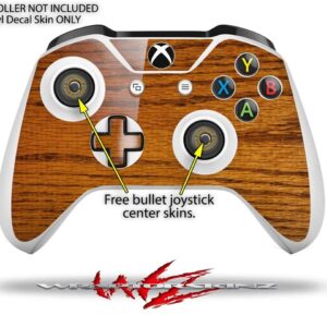 WraptorSkinz Decal Vinyl Skin Wrap Compatible with Xbox One S Console and Controllers - Wood Grain - Oak 01