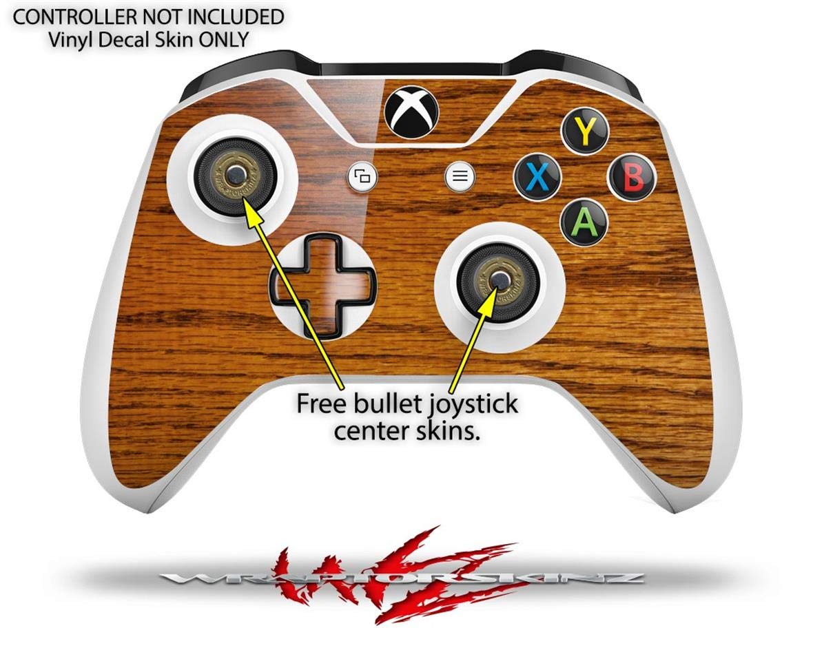 WraptorSkinz Decal Vinyl Skin Wrap Compatible with Xbox One S Console and Controllers - Wood Grain - Oak 01