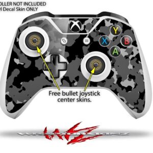 WraptorSkinz Decal Vinyl Skin Wrap Compatible with Xbox One S Console and Controllers - WraptorCamo Old School Camouflage Camo Black