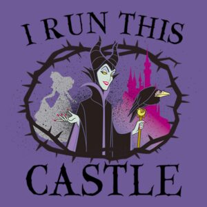 Disney Women's Maleficent I Run This Castle, Purple Heather, XX-Large