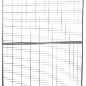 Displays2go Gridwall Panel Displays, Iron with Powder Coated Finish, Sold in 2 Pieces - Silver (ADP62P)