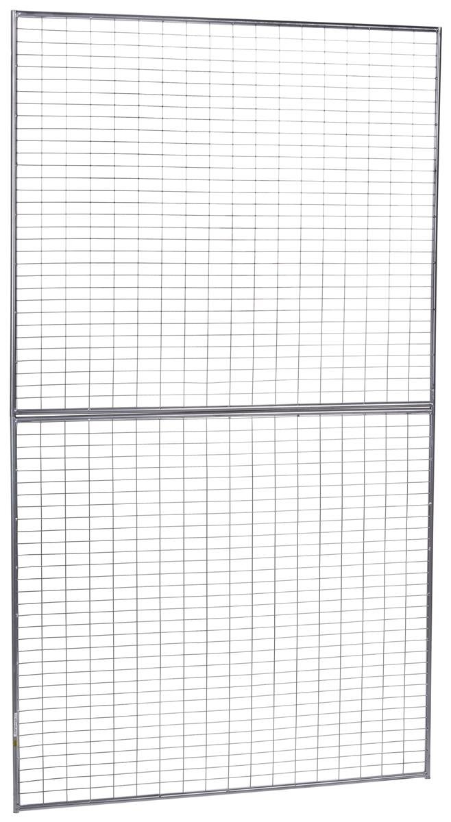 Displays2go Gridwall Panel Displays, Iron with Powder Coated Finish, Sold in 2 Pieces - Silver (ADP62P)