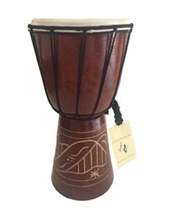 djembe drum bongo congo african drum -med size- 12" high x 5" drum head, jive® brand- professional sound