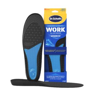 dr. scholl's work all-day superior comfort insoles (with) massaging gel, men, 1 pair, trim to fit