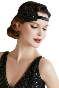 babeyond 1920s flapper headband crystal great gatsby headpiece vintage 20s flapper gatsby accessories (style-2)