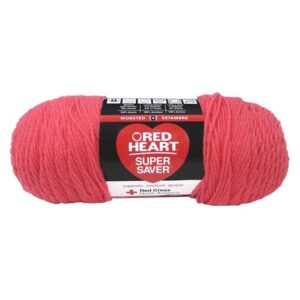 red heart yarn super saver 0259 flamingo 7 ozq