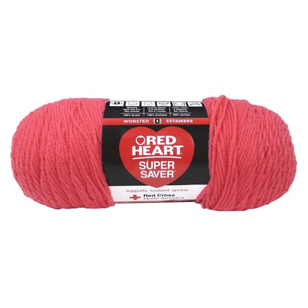 Red Heart Yarn Super Saver 0259 Flamingo 7 ozQ