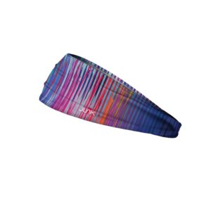 junk brands black rock rave big bang lite headband, blue/pink, one size,blackrockrave-bbl