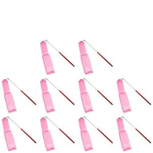 sunbowstar gymnastic ribbon 2m gym dance rythemic twirling exercise art rod stick 10pcs for pink