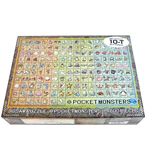 ensky 1000 Piece Jigsaw Puzzle Visual Dictionary of Pokemon Pokedex No.001~151 (51 x 73.5 cm)