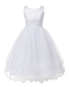 olivia koo girls graceful first communion dress (10, white)