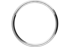 piercingline segment ring clicker made of surgical steel - hoop piercing in gold, silver, rose gold or black - nose ring, septum ring, ear helix piercing jewelry or tragus cartilage hoop